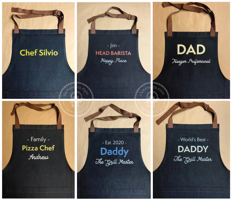 Custom Printed Apron Dad Gift Personalized Gifts for Chef - Etsy