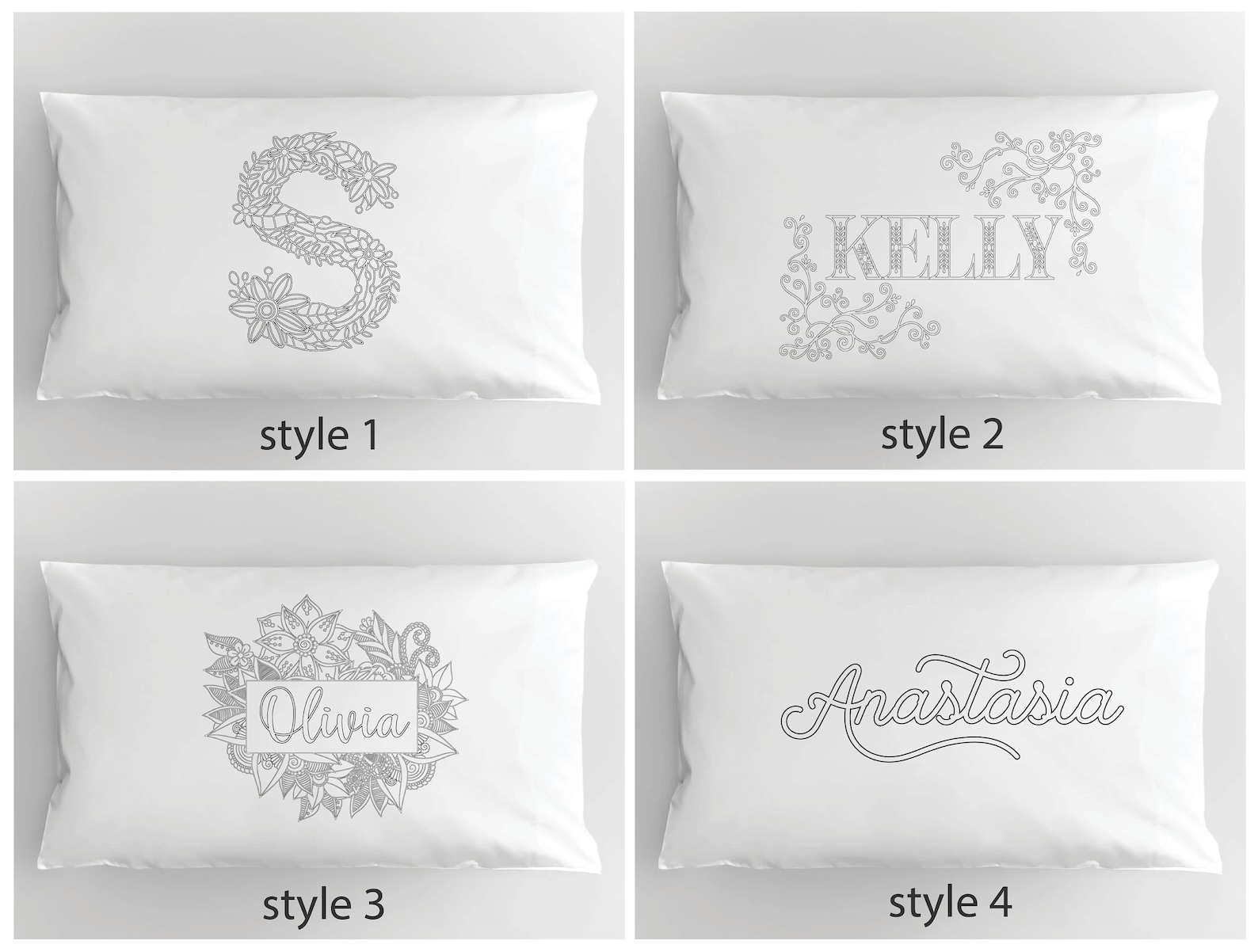 Color Your Own Personalized Pillowcase Zentangle Doodle Coloring Kids ...