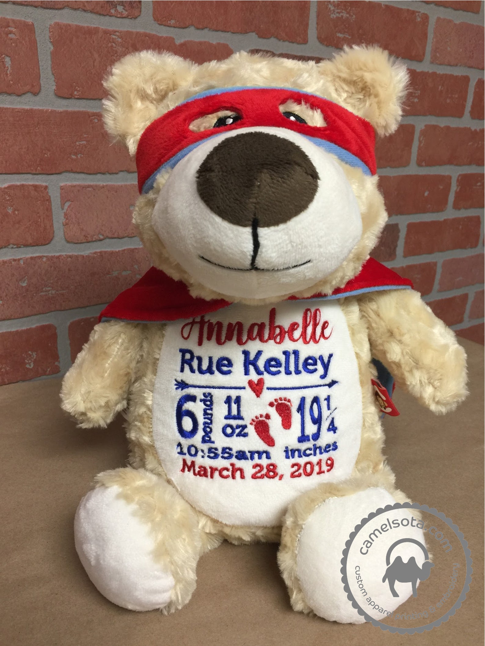 Embroidered Stuffed Bear Custom Monogrammed Stuffed Bear - Etsy