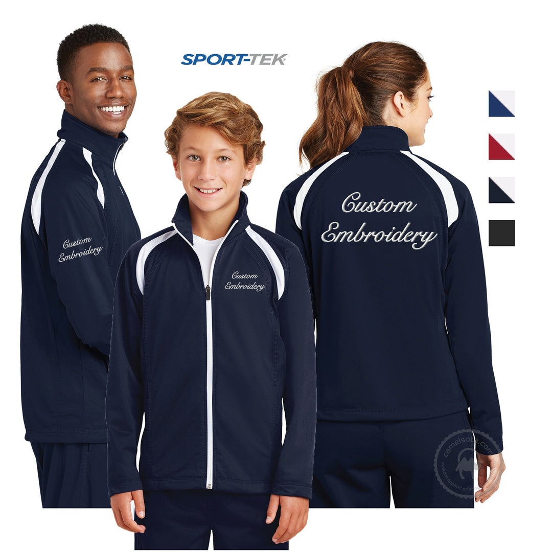 Custom Embroidered Sport-tek Tricot Track Jacket Monogrammed - Etsy