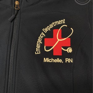 Custom Embroidered Soft Shell Full-zip Jacket, Monogrammed Team ...