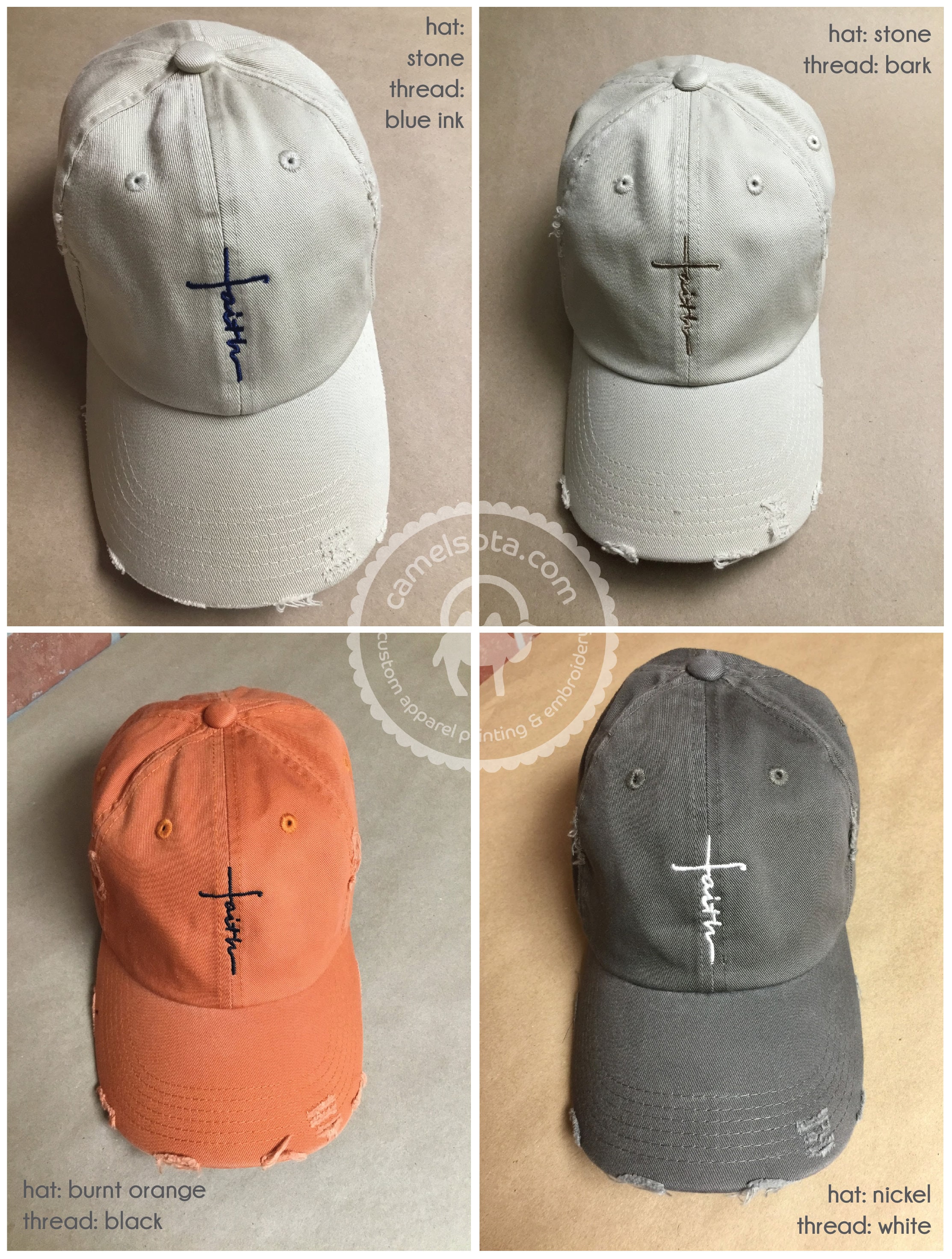 Embroidered Faith Hat Embroidered Faith Cross Hat - Etsy