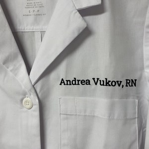 Women's Lab Coat Embroidered Medical Hospital Doctor Nurse Uniform ...