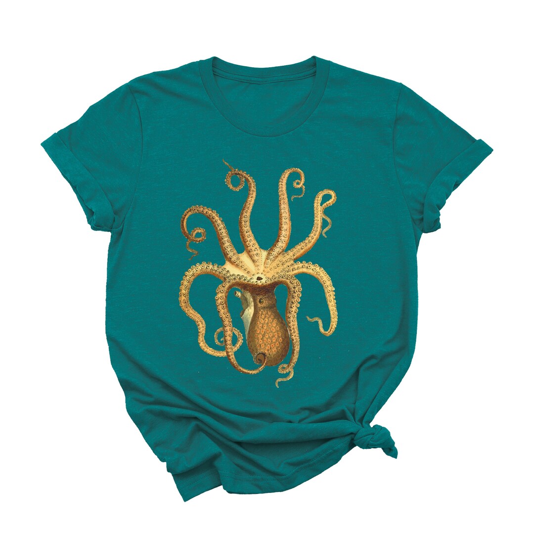 Octopus Shirt Nature Ocean Lover Gift Vintage Octopus Anatomy T-shirt ...