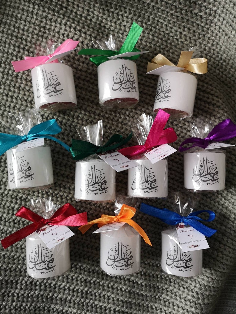 SET of Eid Mubarak Candles Mini Candle Eid Gift Idea Ramdan Gift Idea ...