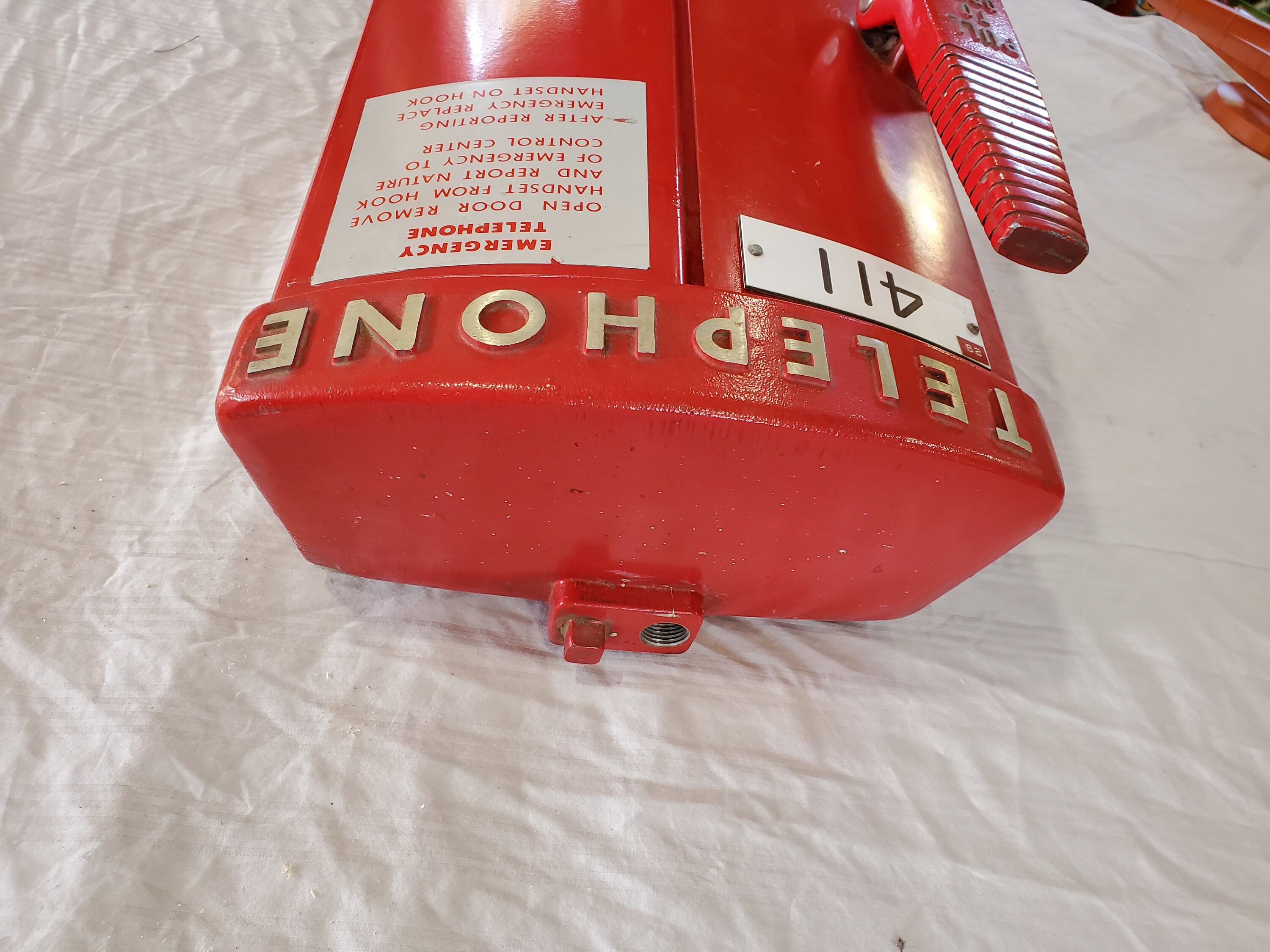 Vintage Western Electric Red Fire Emergency Telephone Phone Call Box ...