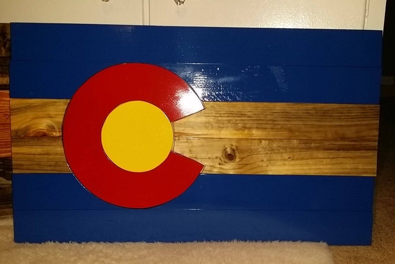 Handmade Wood Colorado Flags Item #9 - Etsy