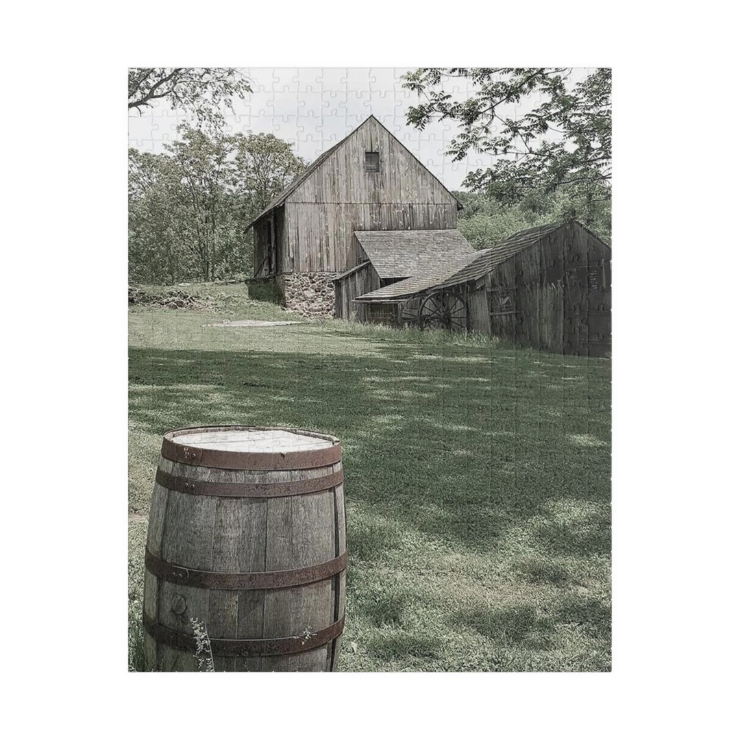 500 Piece Rustic Barn Jigsaw Puzzle for Adults, Hardboard, Birthday ...