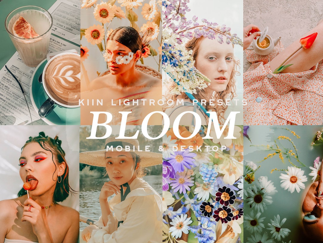 10 BLOOM PRESETS LIGHTROOM Presets Mobile Preset Editorial Soft Influencer Preset Natural Spring ...