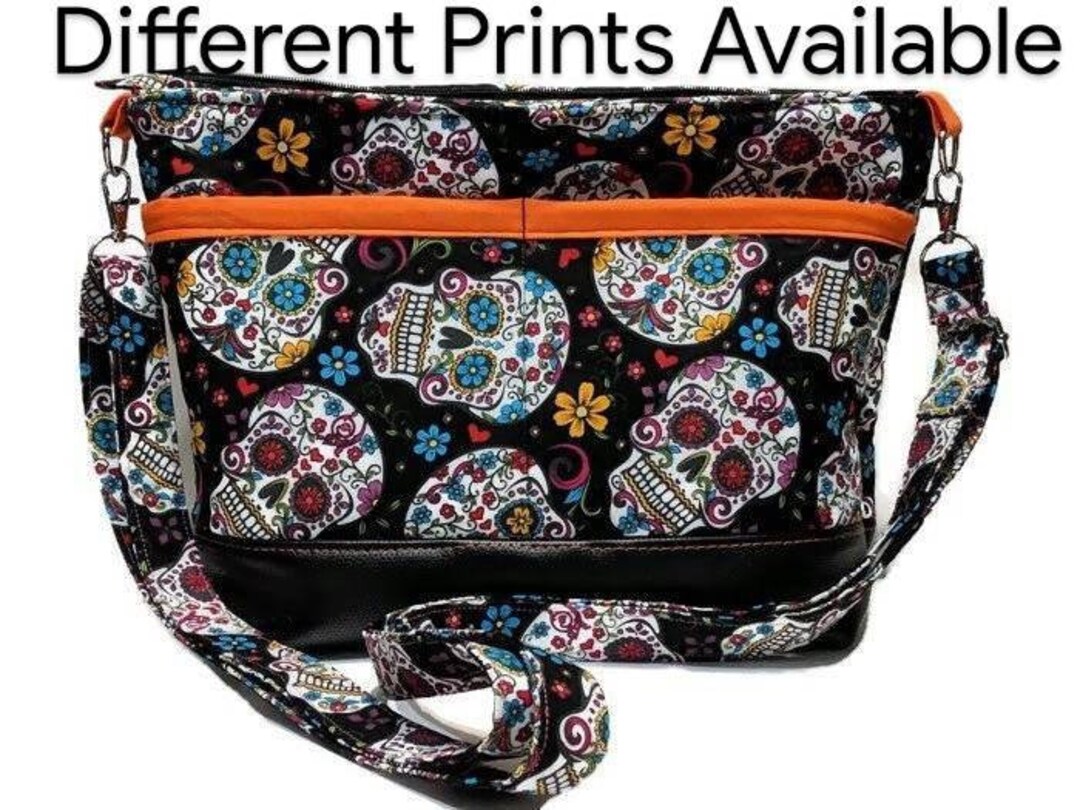 Sugar Skull Purse With Faux Leather Crossbody Purse Day of - Etsy