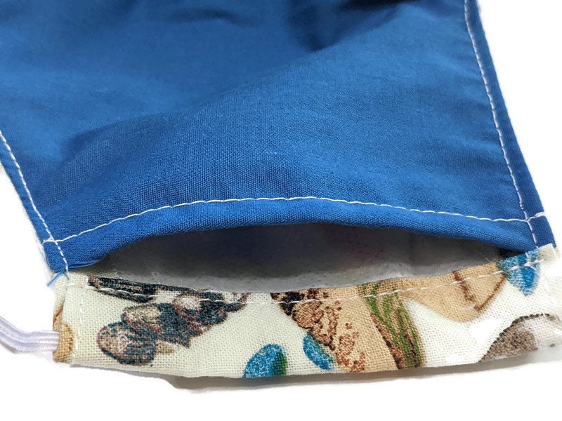 Mushroom Print Face Mask Set With Filter Pocket Adjustable - Etsy