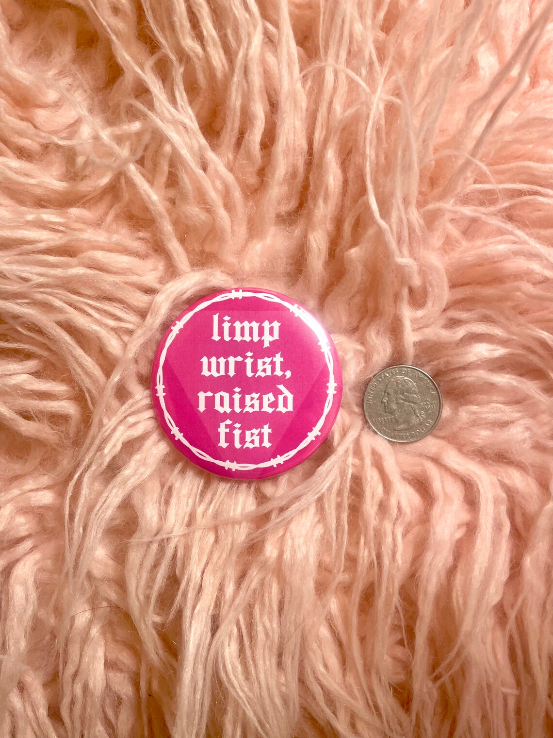Limp Wrist Raised Fist Pin / Queer Art / Accessory / ACAB / - Etsy