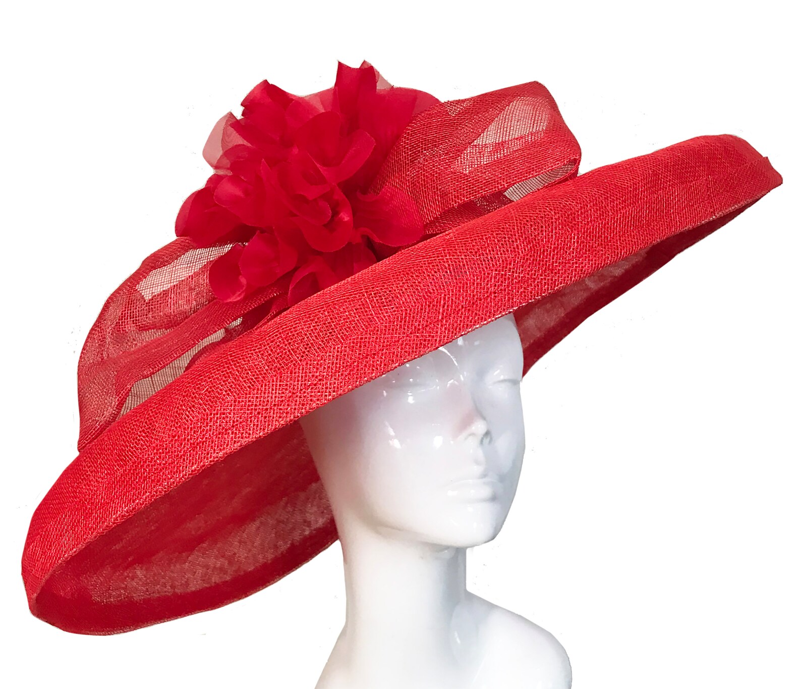 Passion & Prosecco in Scarlet Red - Hat Couture Wedding/races/mother of ...