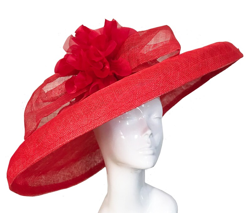 Passion & Prosecco in Scarlet Red - Hat Couture Wedding/races/mother of ...