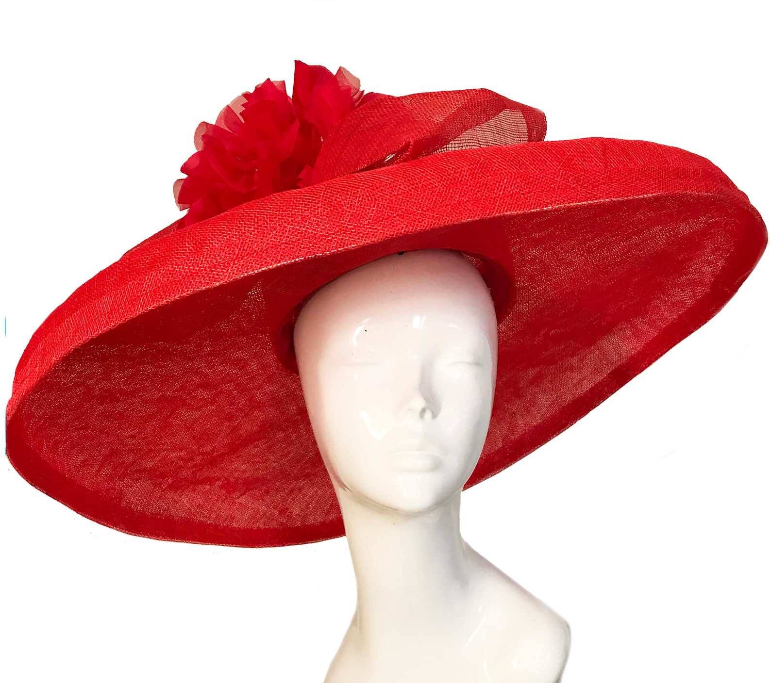 Passion & Prosecco in Scarlet Red - Hat Couture Wedding/races/mother of ...
