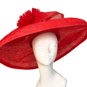 Passion & Prosecco in Scarlet Red - Hat Couture Wedding/races/mother of ...