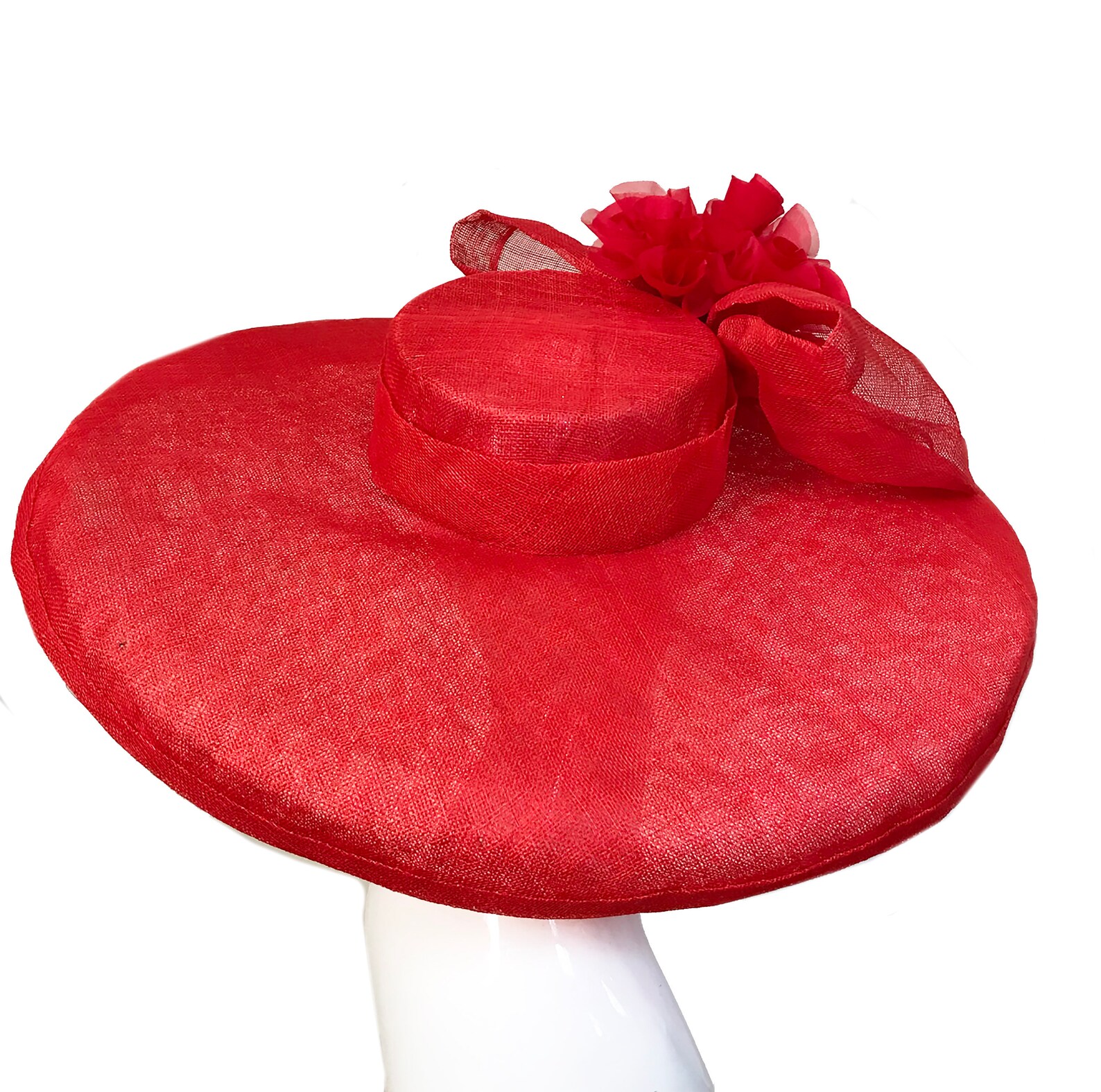 Passion & Prosecco in Scarlet Red - Hat Couture Wedding/races/mother of ...