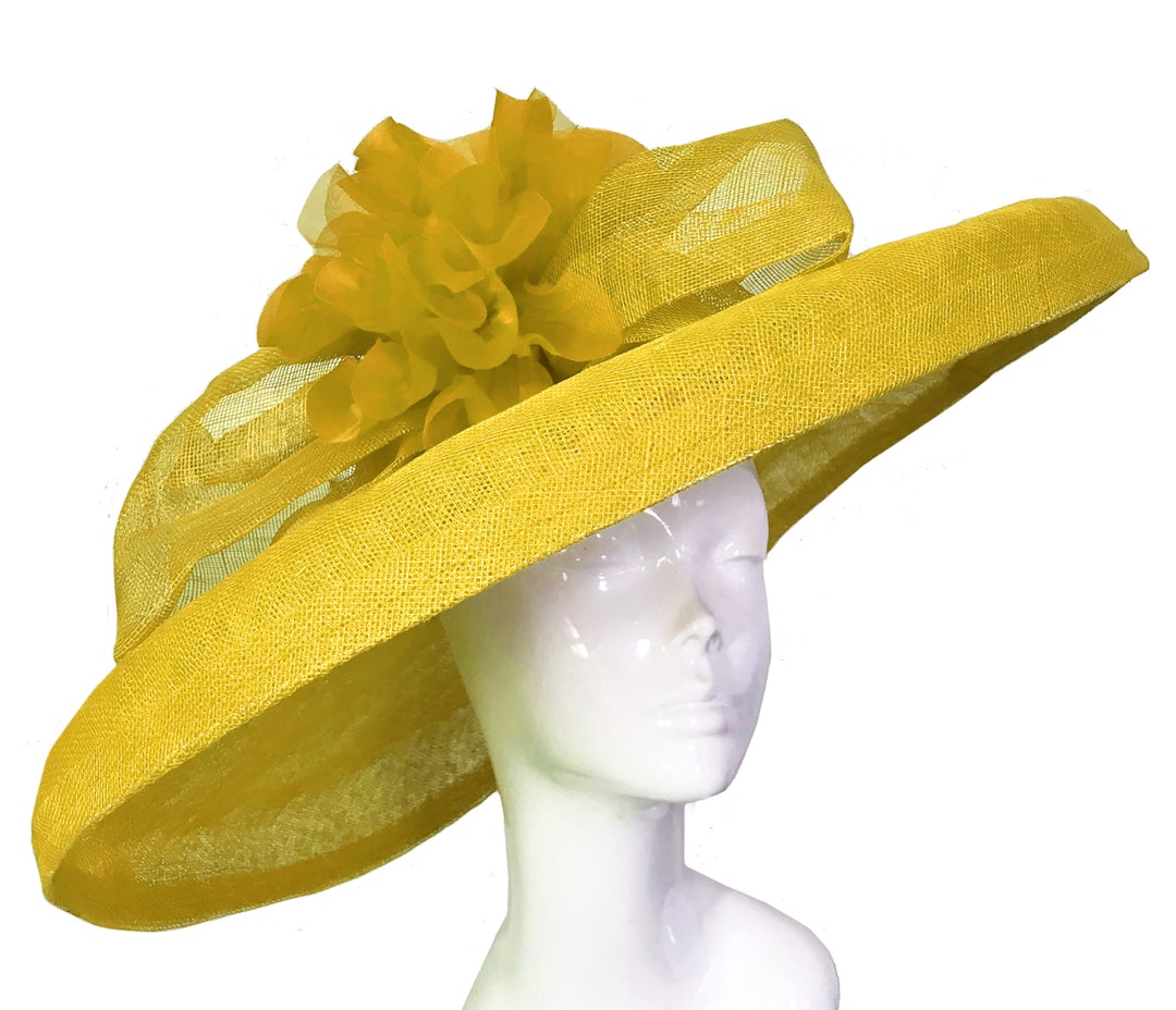 Passion & Prosecco in Yellow- Hat Couture Wedding/races/mother of the ...