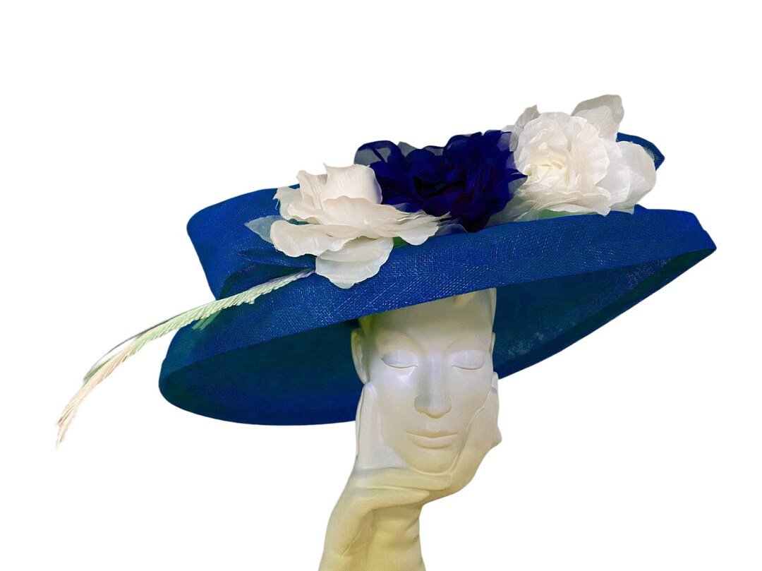 Passion & Prosecco Plus Royal Blue - Hat Couture Wedding/races/mother ...