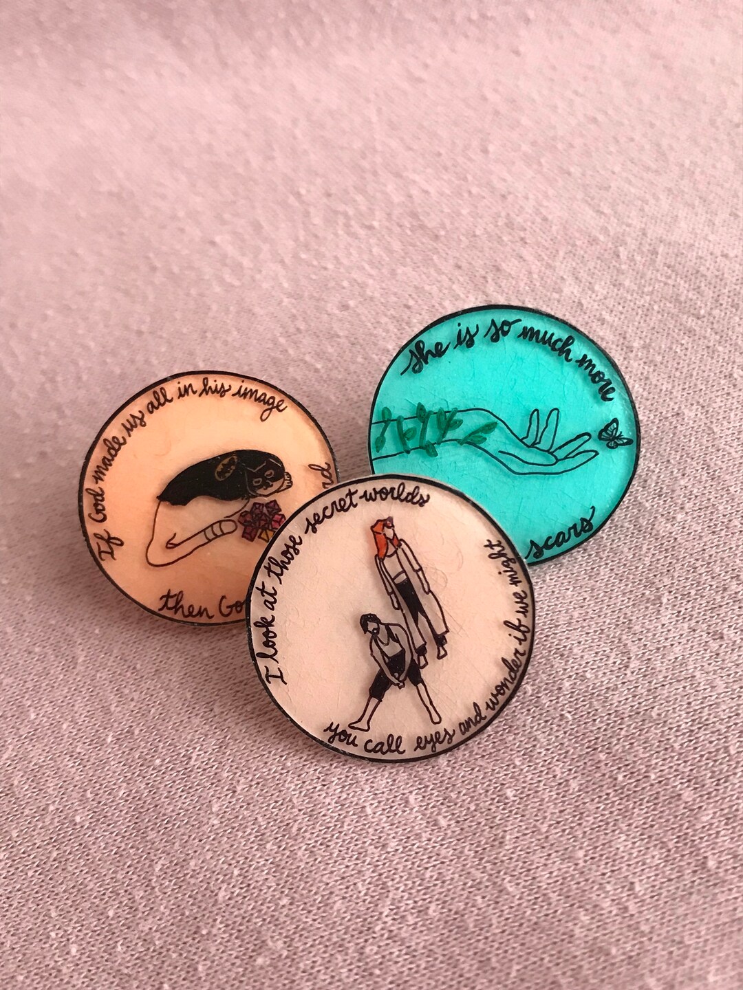 Ruin- Inspired Amazing Devil Lyric Pins - Etsy