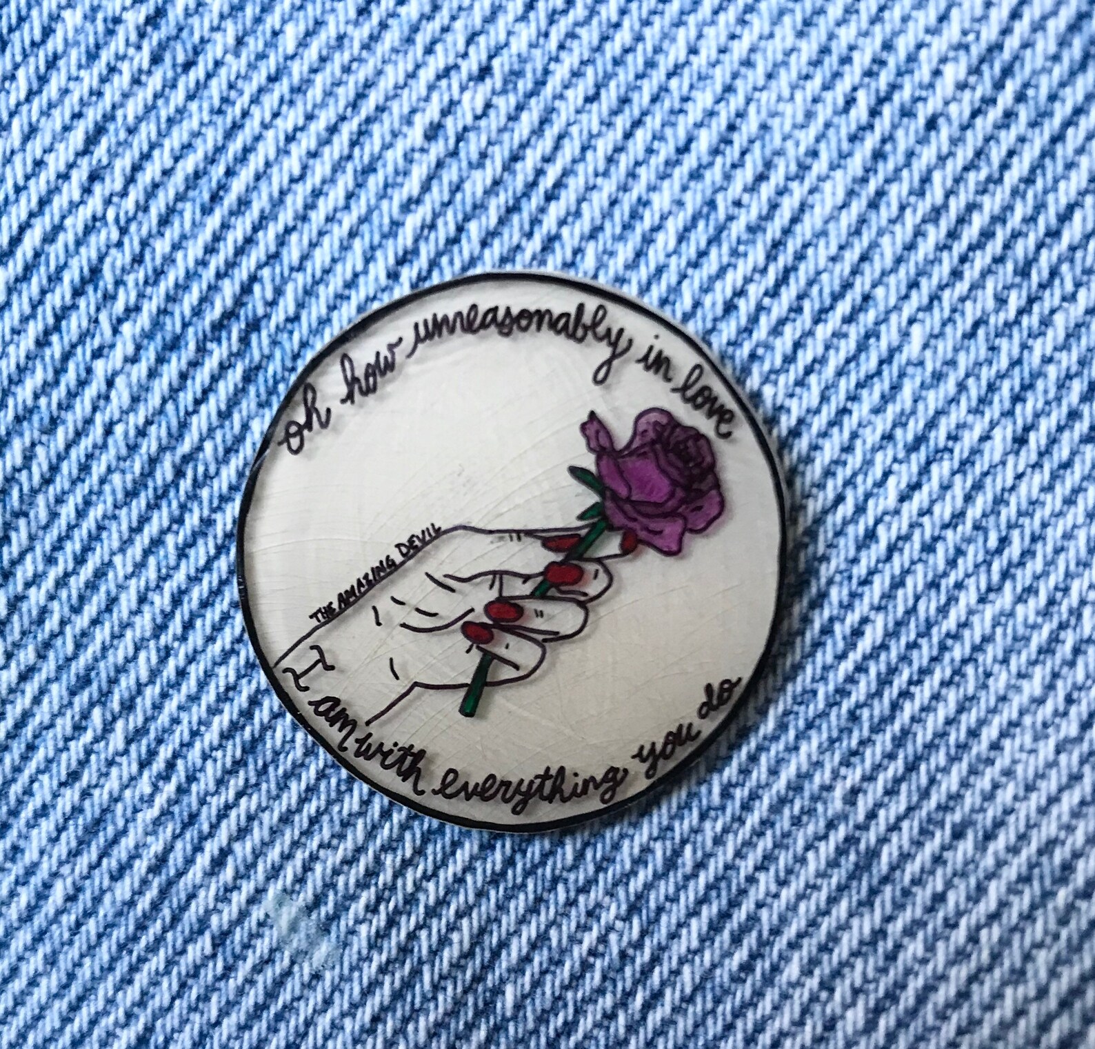 The Amazing Devil Lyric Pins - Etsy