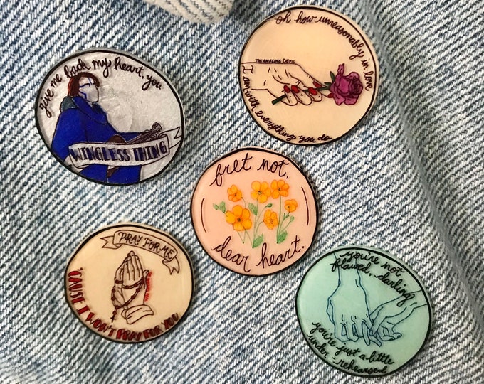 The Amazing Devil Lyric Pins - Etsy