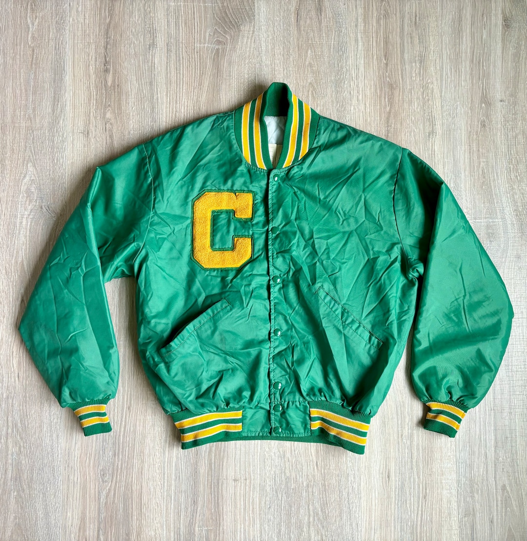 Vintage 1970s Nylon Varsity Letterman C Bomber Jacket size - Etsy