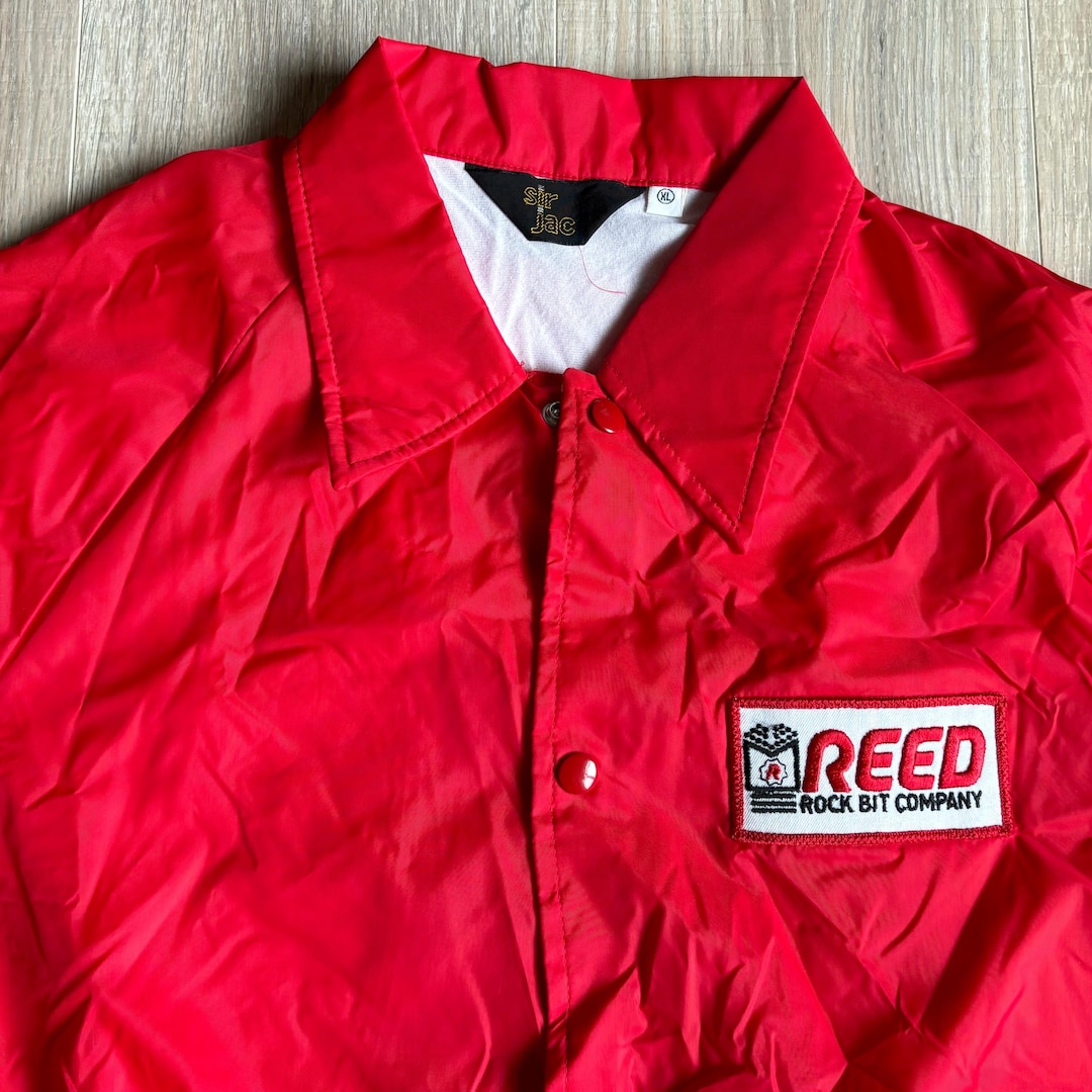 Vintage 70s/80s Sir-jac Reed Tool / Oilfield Red Windbreaker Jacket ...