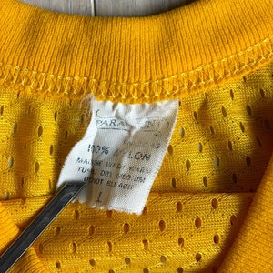 Sm/med - Vintage 70s Watonga State Bank Oklahoma Yellow Mesh Jersey / T ...