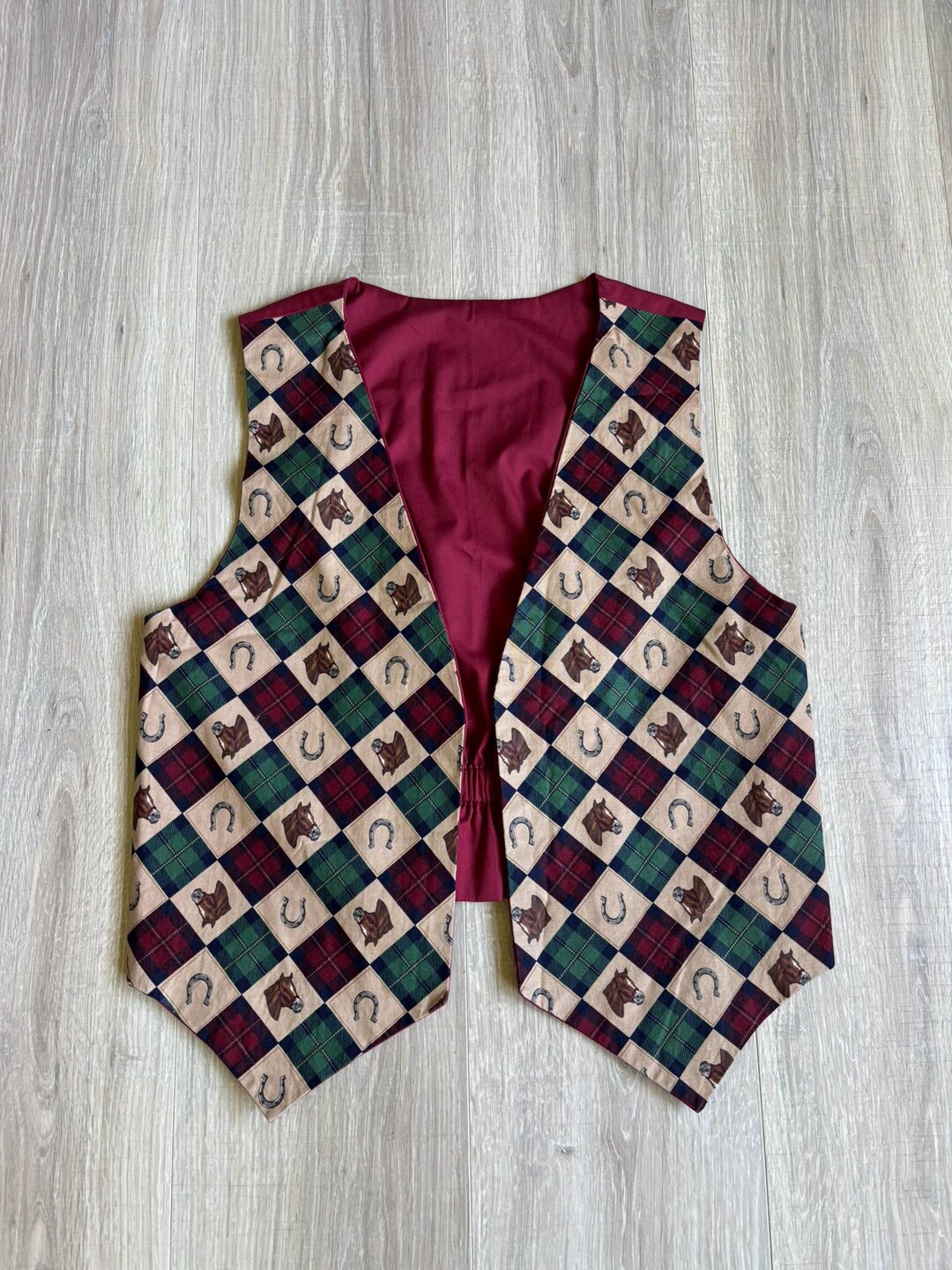 Sm/med - Vintage 90s Horse Racing / Western / Rodeo Vest - Etsy