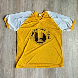 Sm/med - Vintage 70s Watonga State Bank Oklahoma Yellow Mesh Jersey / T ...