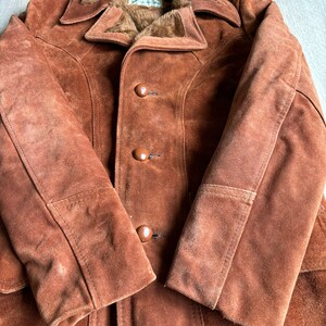 Vintage 70s Suede Western Overcoat / Jacket W/faux Fur Liner sm/med 40R ...