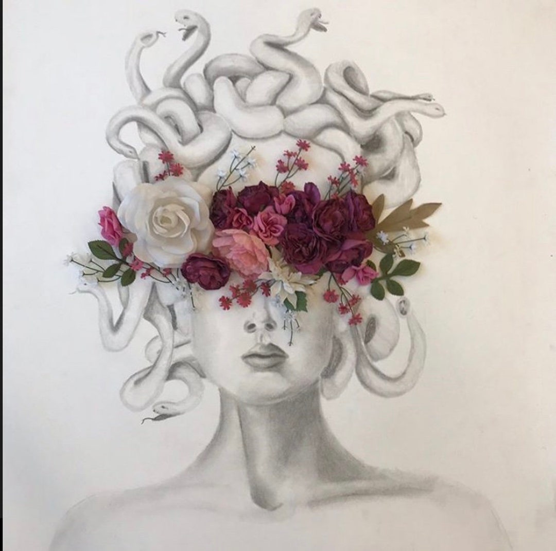 Medusa Flowers Print - Etsy