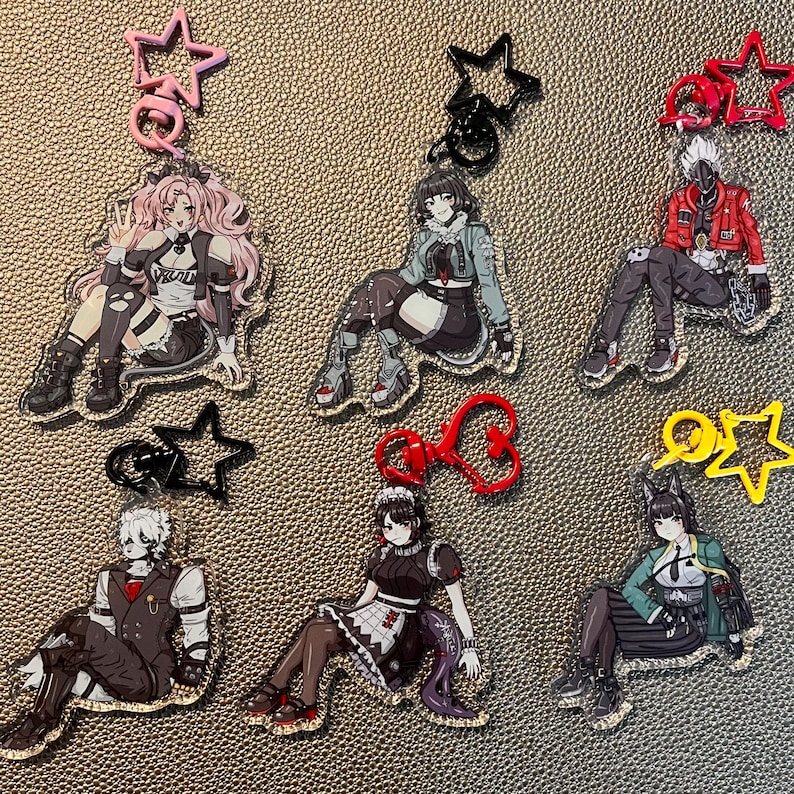 Zenless Zone Zero Keychains - Ellen Joe, Nicole Demara, Billy Kid ...