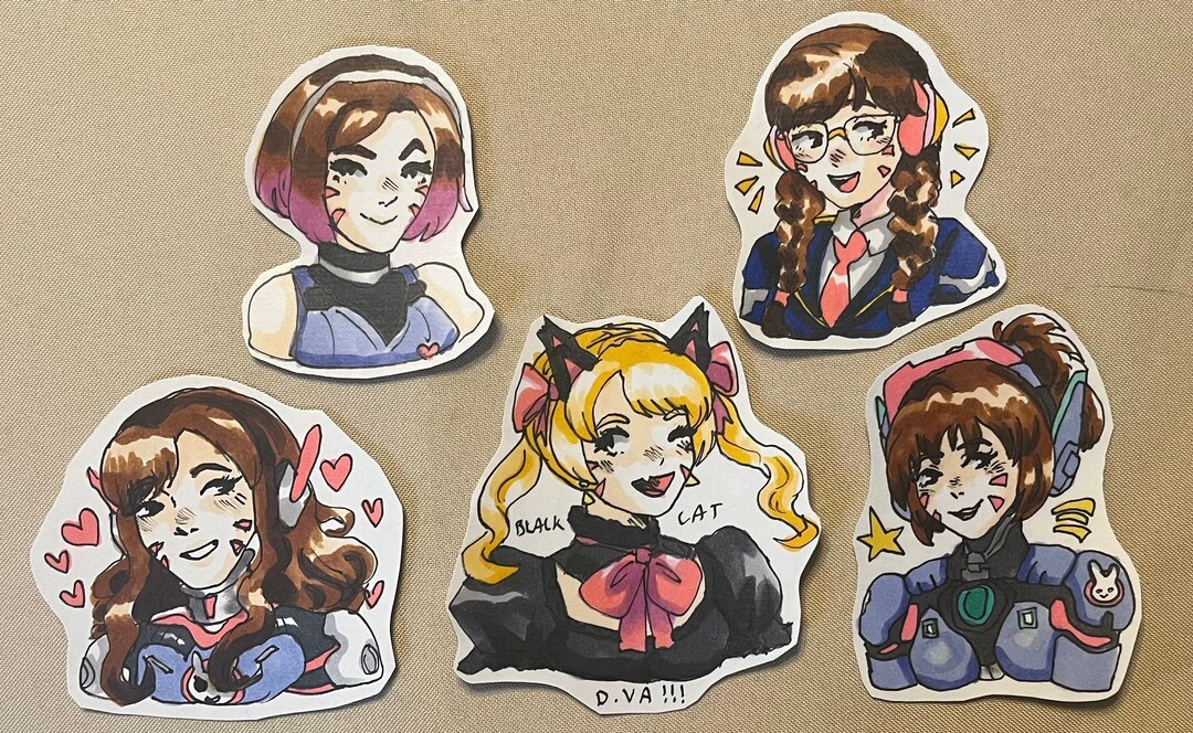 Dva overwatch Original Stickers - Etsy
