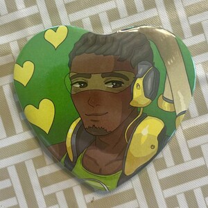 Overwatch Support Heart Button Pins | Ana, Baptiste, Brigitte, Illari ...