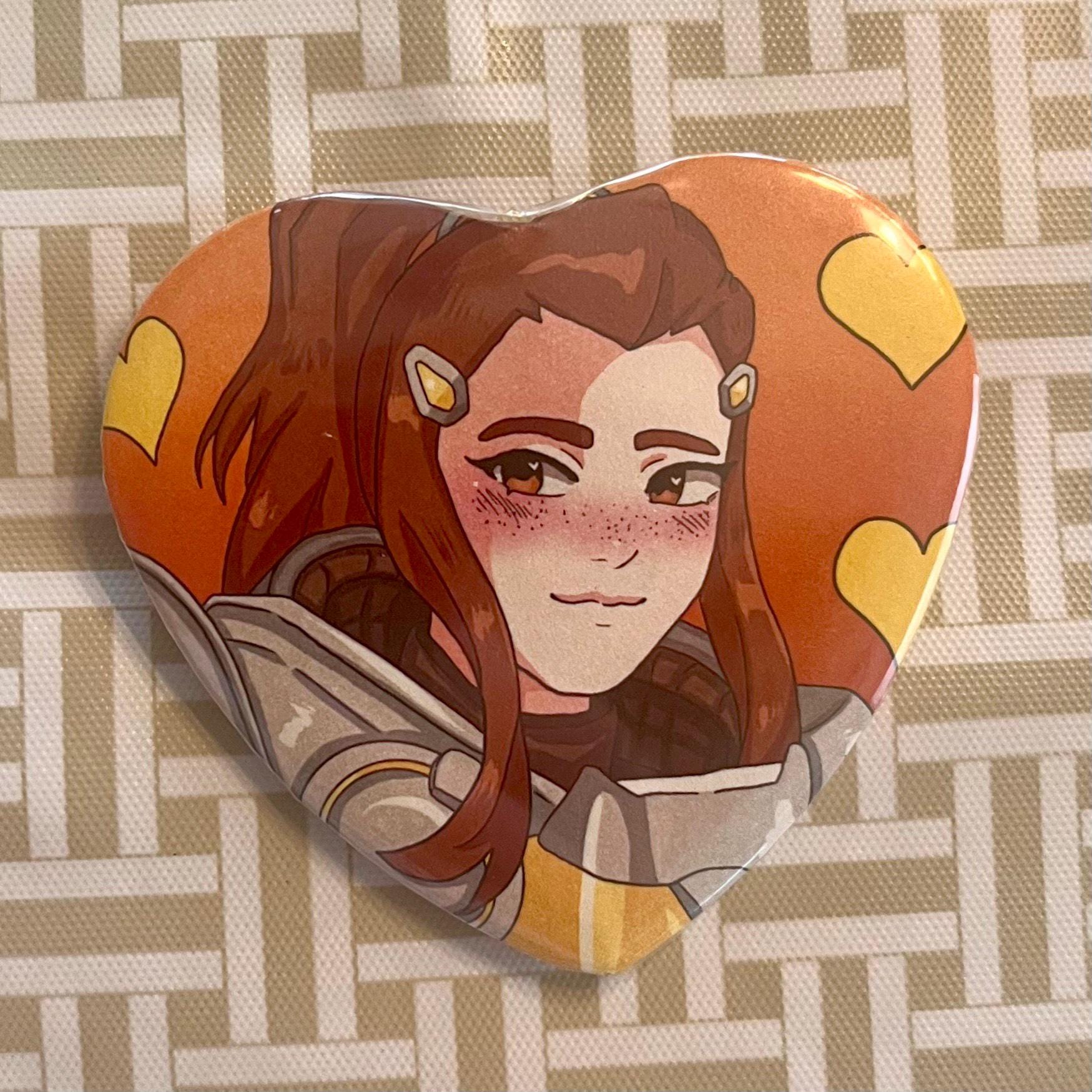 Overwatch Support Heart Button Pins | Ana, Baptiste, Brigitte, Illari ...