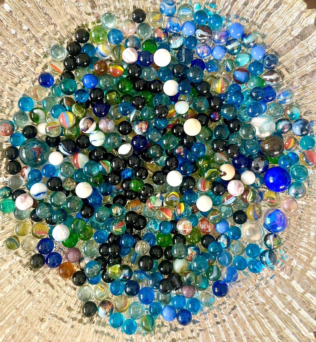 Vintage Glass Marbles Small Vibrant Colorful Beautiful 55 Pc Assortment ...