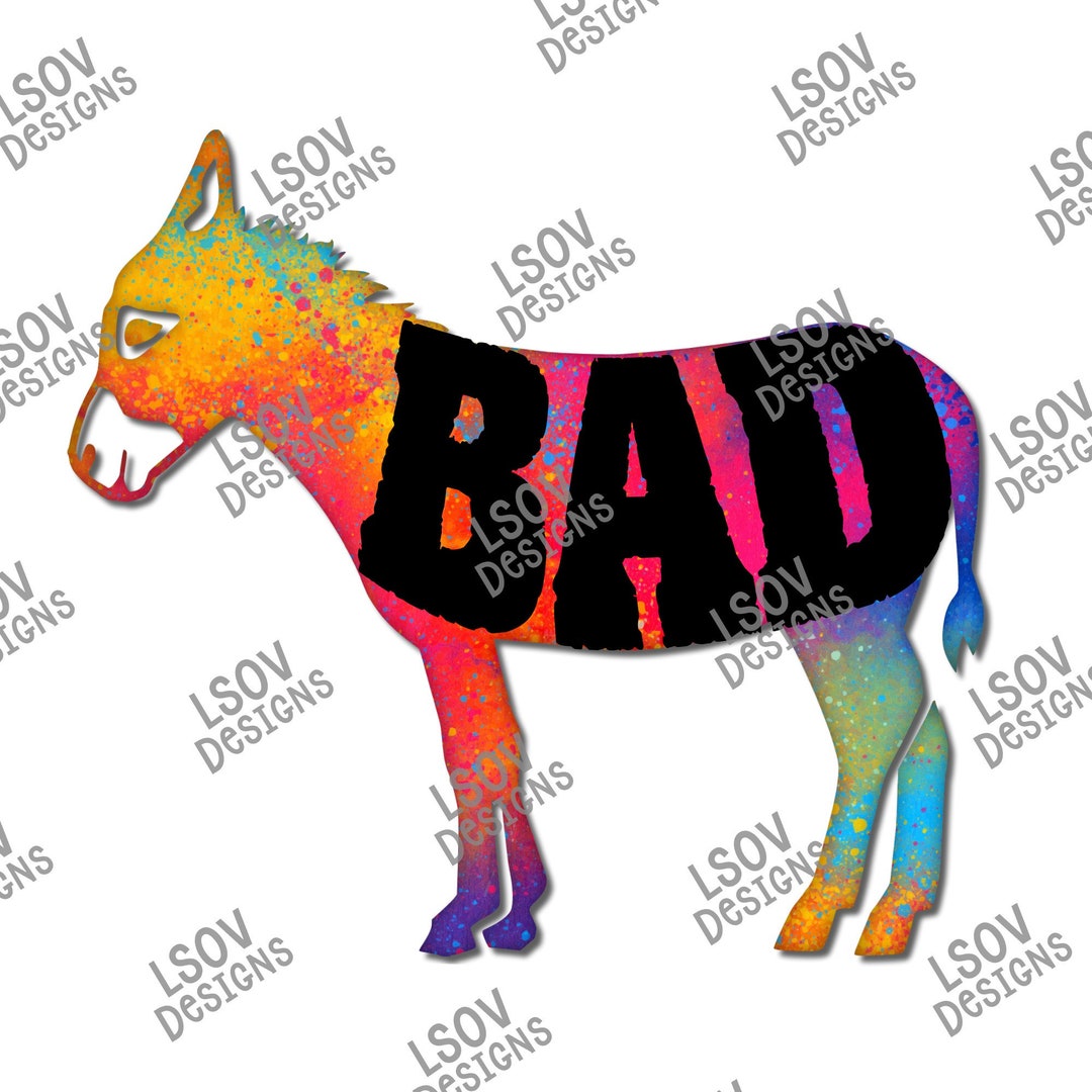 BAD ASS Donkey *digital Dowload* 300 Dpi PNG - Etsy