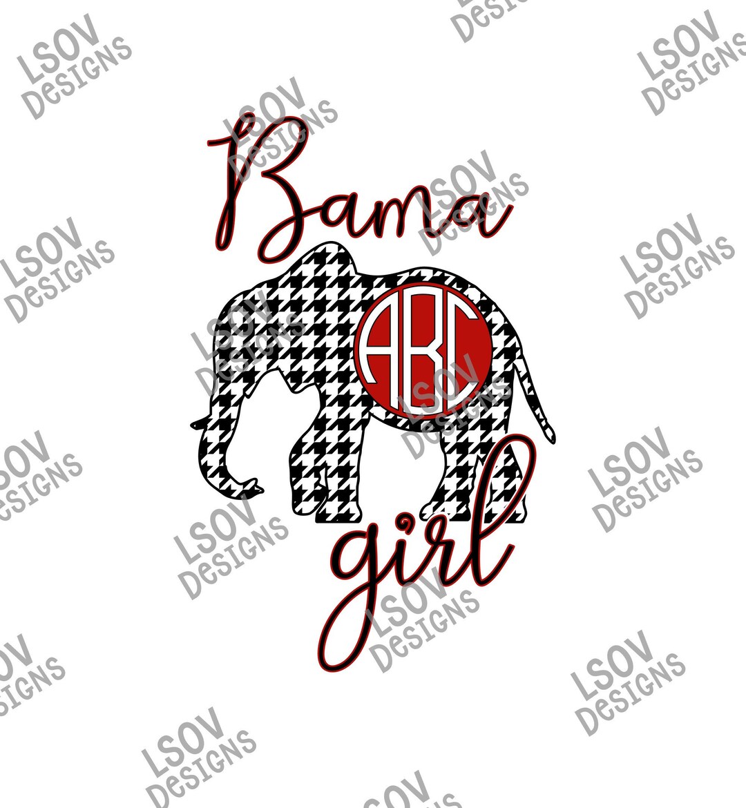 Bama Girl Monogram *digital Download* Png Alabama - Etsy
