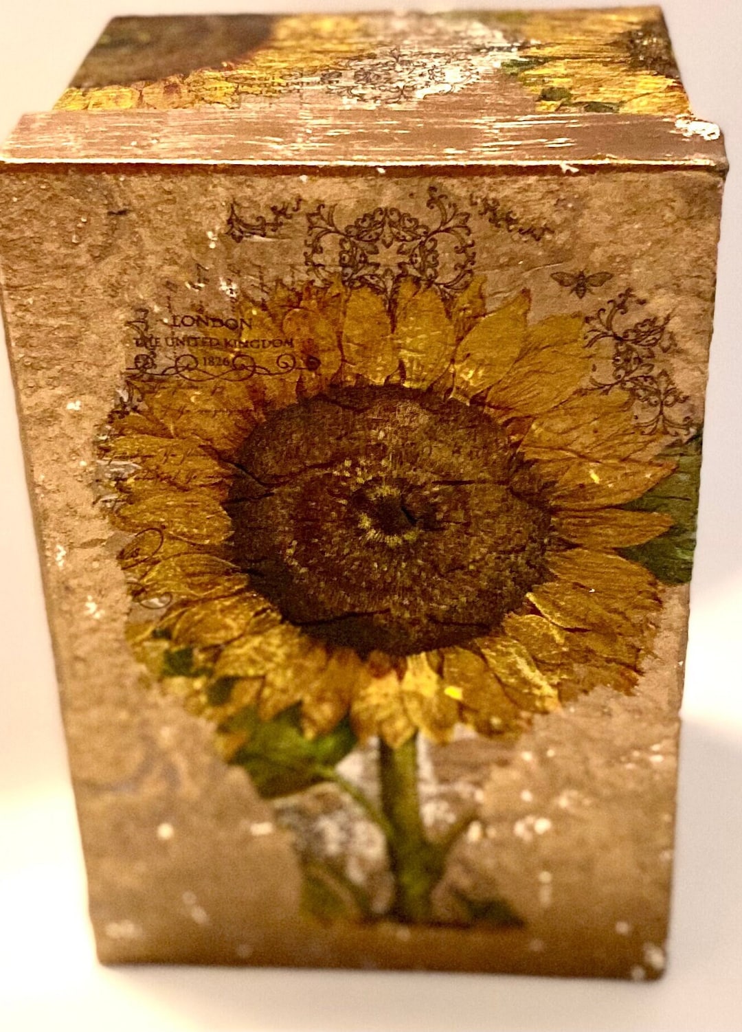 Sunflower Decoupage Box/gift Box/sunflower Craft Box - Etsy