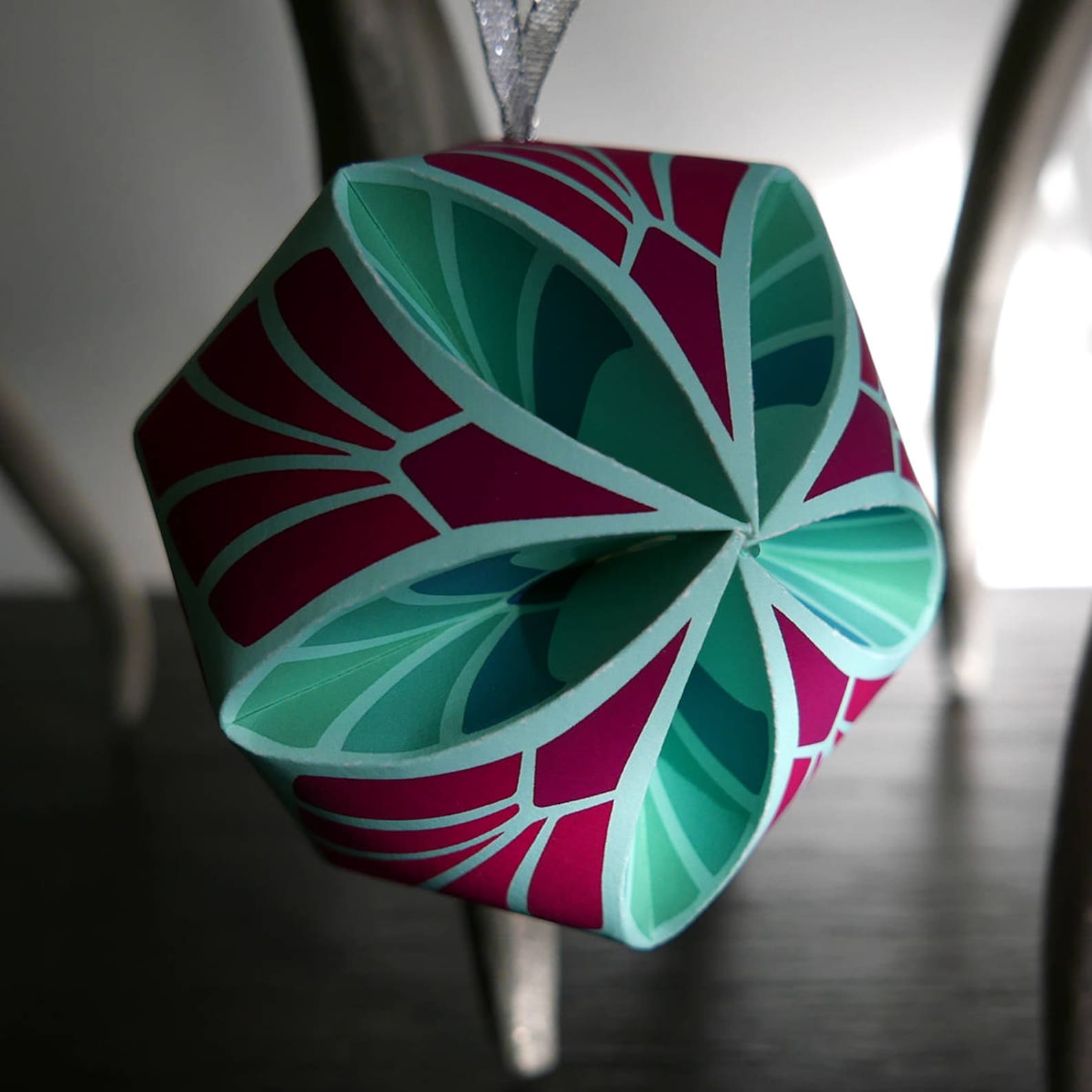 Set of 3 Easy DIY Art Deco Inspired 3D Paper Sphere Ornaments, SVG ...