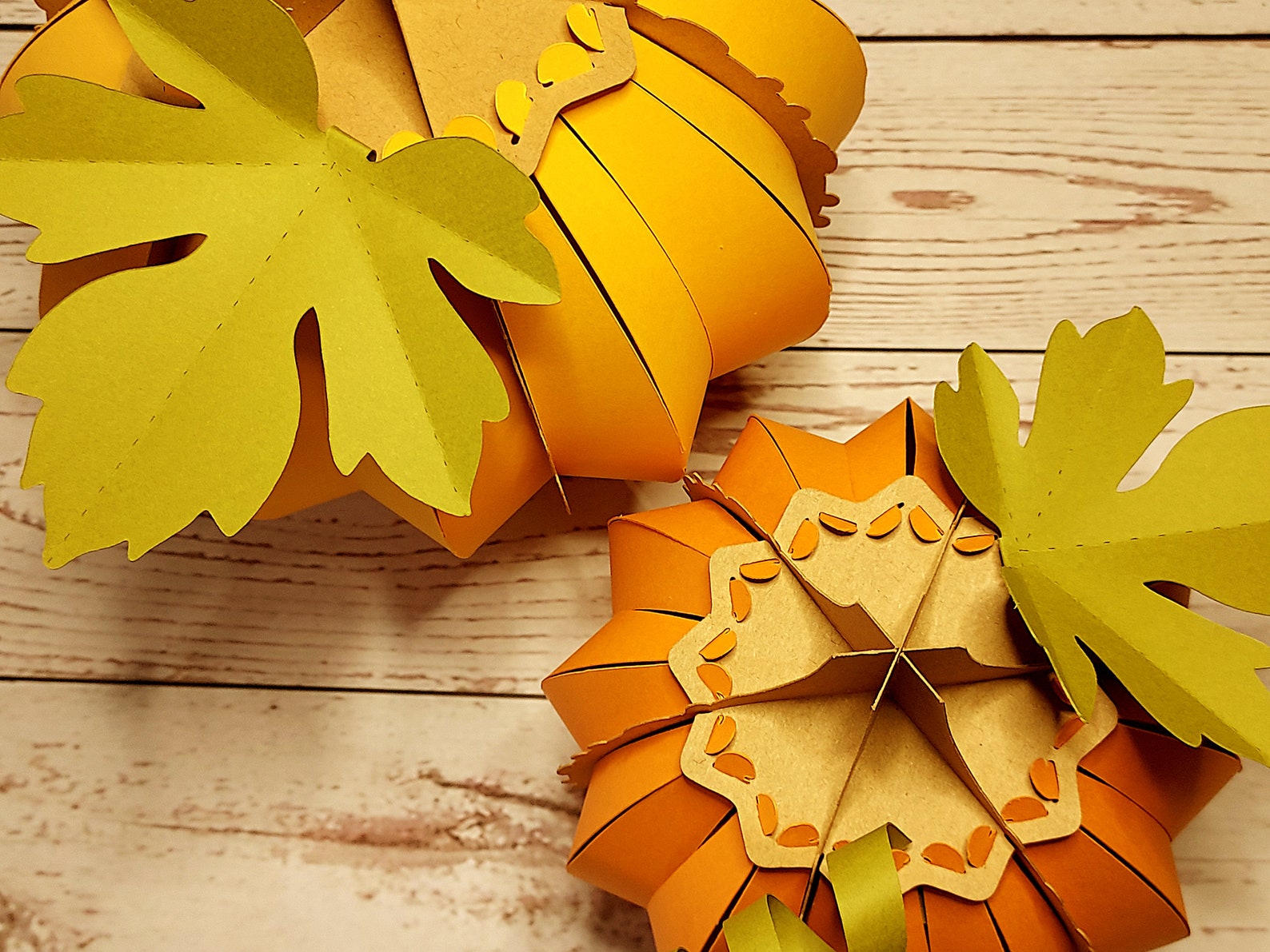 DIY Quick 3D Pumpkin No Glue Template PDF and SVG File for - Etsy