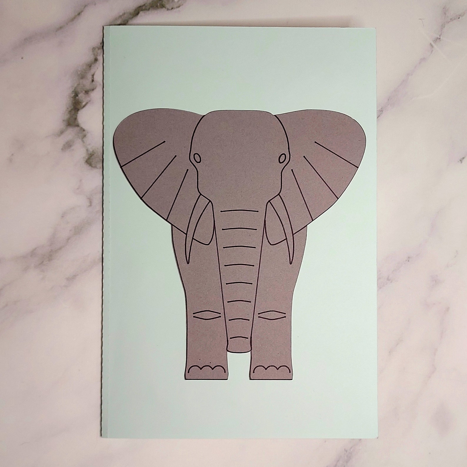 DIY Elephant Pop-up Card SVG and PDF Template for Instant - Etsy