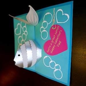 DIY Pop-up Fish Card Template SVG and PDF Files for Instant Download - Etsy