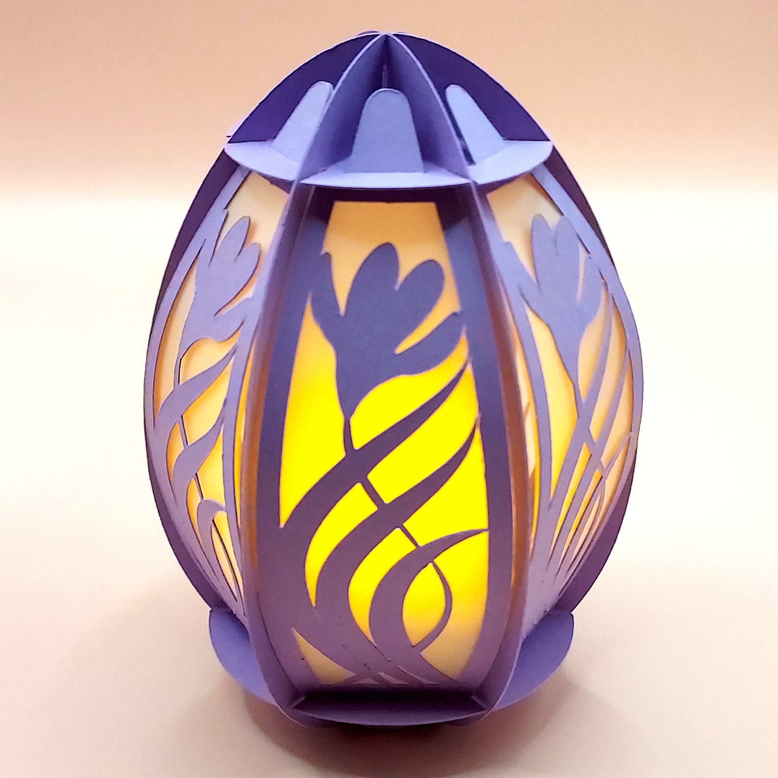 DIY Quick 3D Easter Egg No Glue Template PDF and SVG File for - Etsy