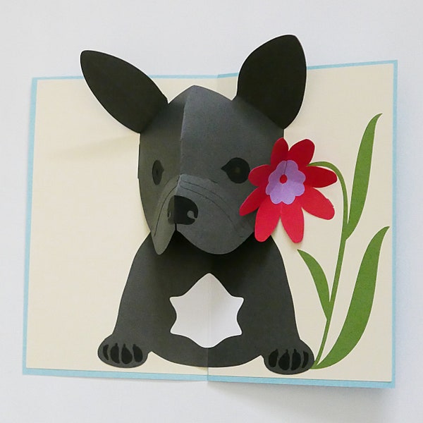 Popup Dog Birthday Cards - Etsy