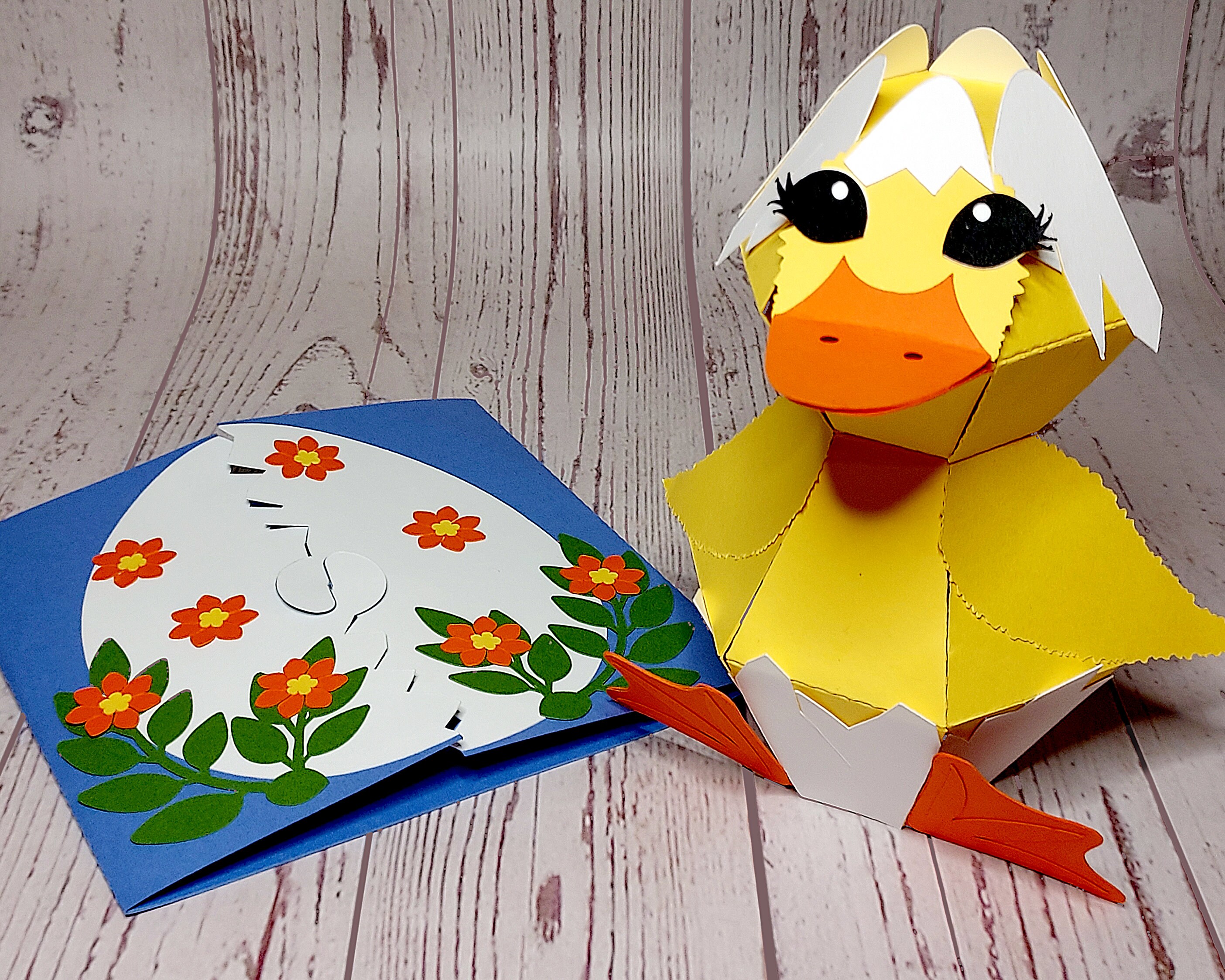 DIY Pop-up Duckling Surprise Ball SVG and PDF Template for Instant ...