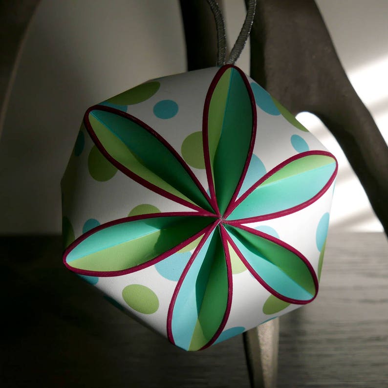 Dots Print 3D Paper Sphere Ornament - Etsy
