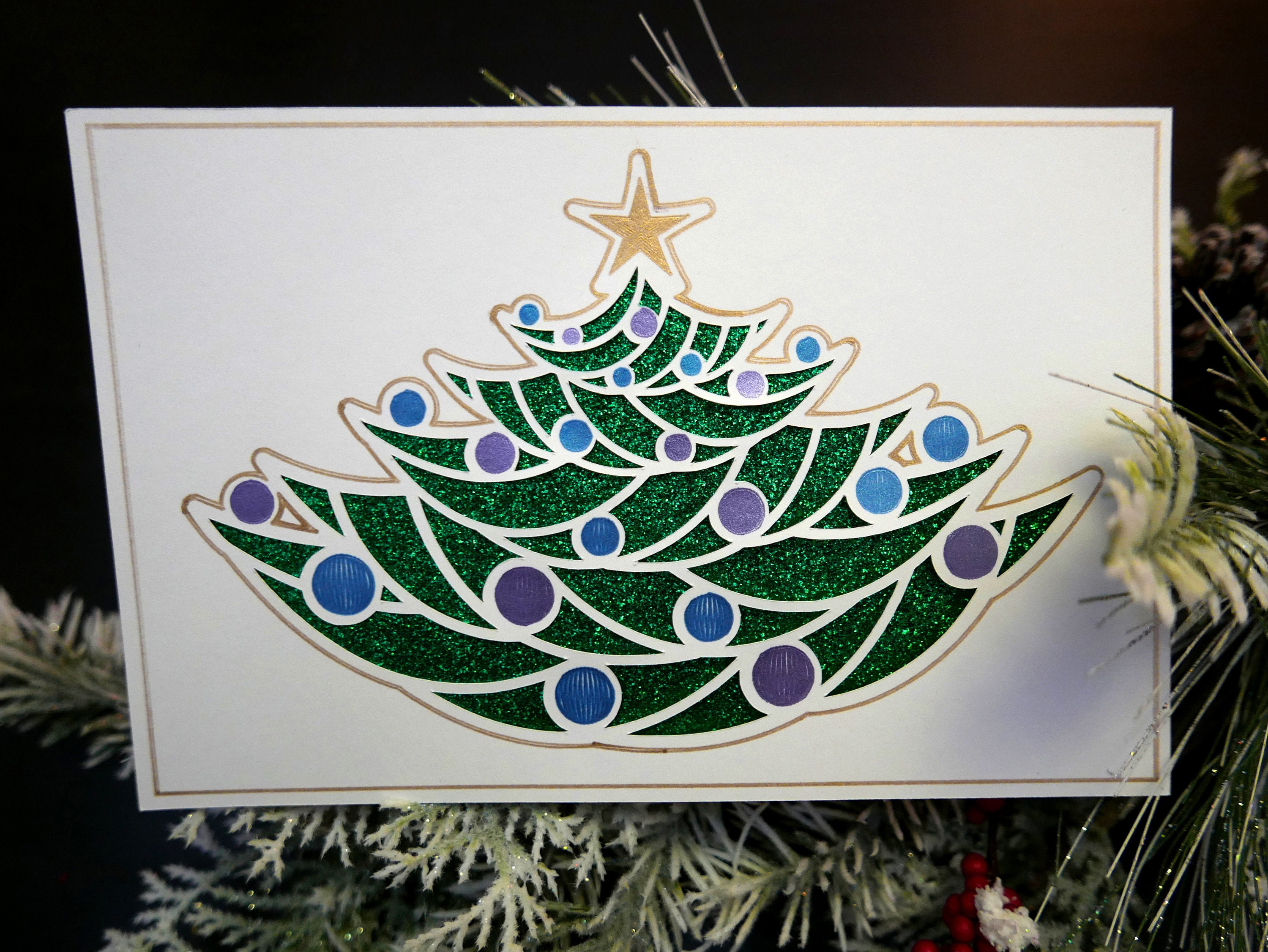 DIY Christmas Tree Card SVG and PDF Files for Instant Download - Etsy